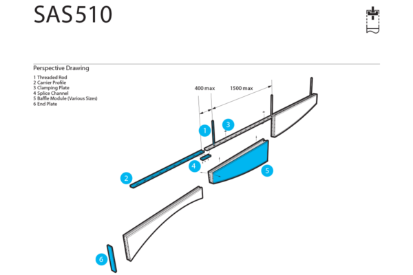 SAS 510 | Metal Baffle Ceilings | SAS International | Perth