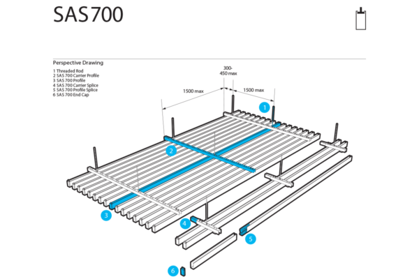 SAS 700 | Linear Metal Ceilings | SAS International | Perth