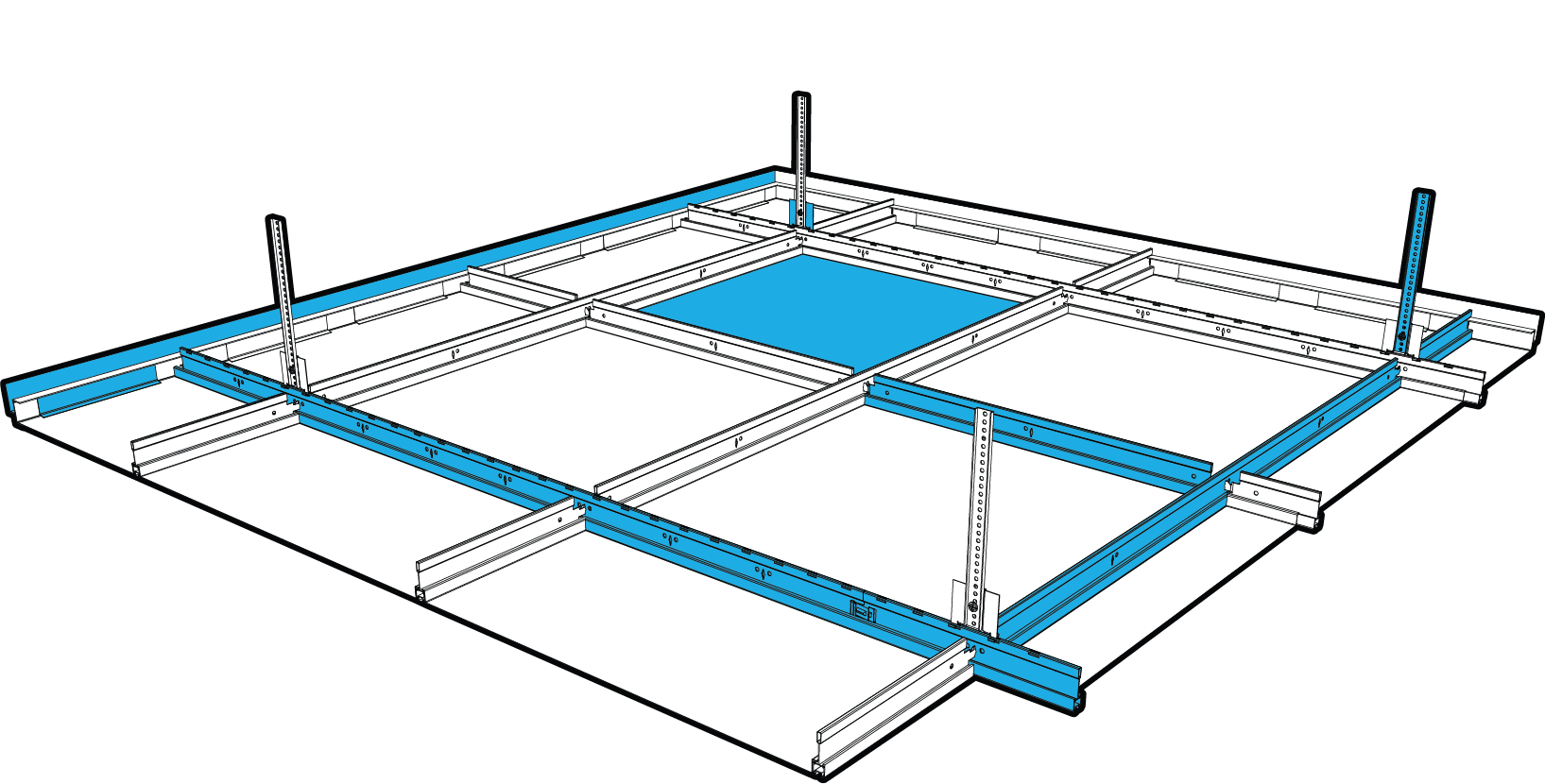 Semi Exposed Grid Ceilings | SAS Metal Ceilings | Progressive Materials