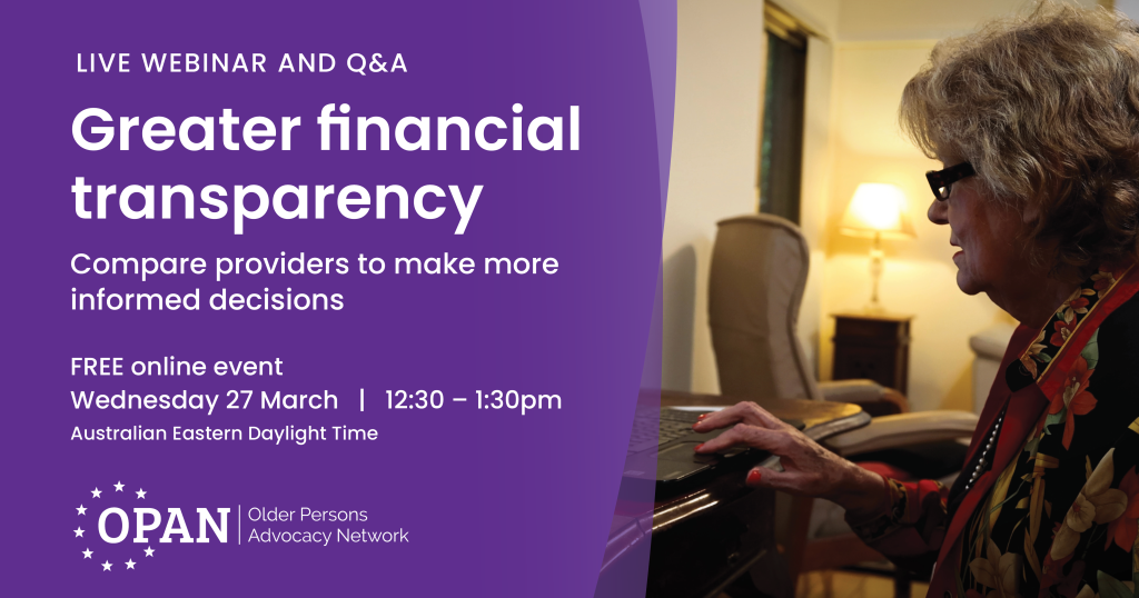 Webinar – Greater financial transparency - OPAN
