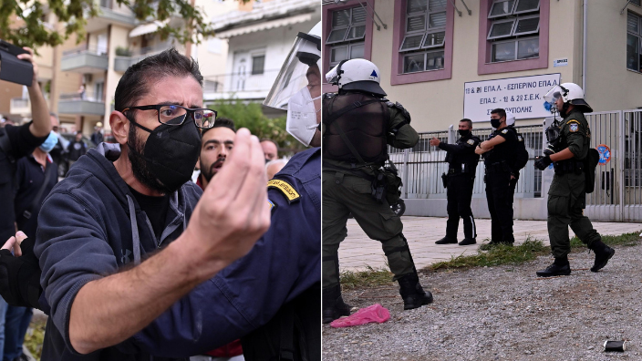 Six arrested at Thessaloniki school protest backed by far-right group ...