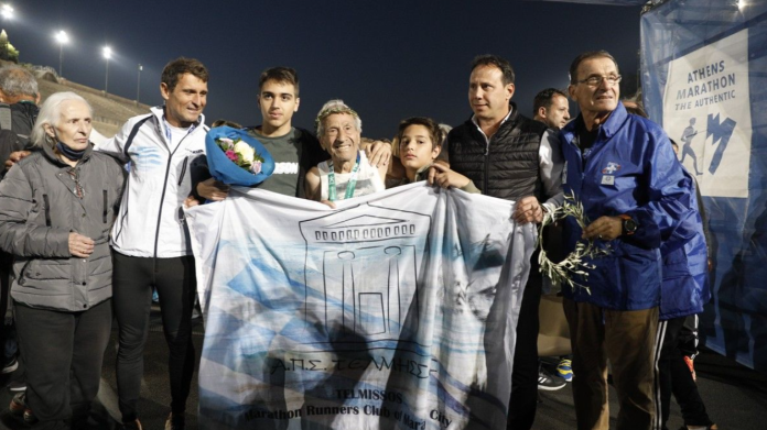 91-year-old Stelios Prassas becomes oldest athlete to finish the 39th ...