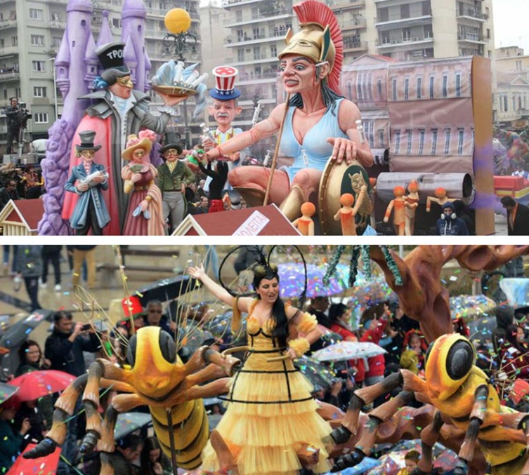 Carnival street parade returns to the Greek city of Patra after three ...