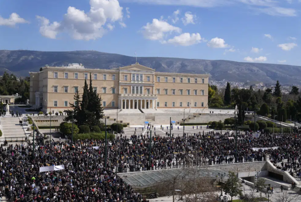Over 60,000 people attend protests in Greece after deadly train crash ...