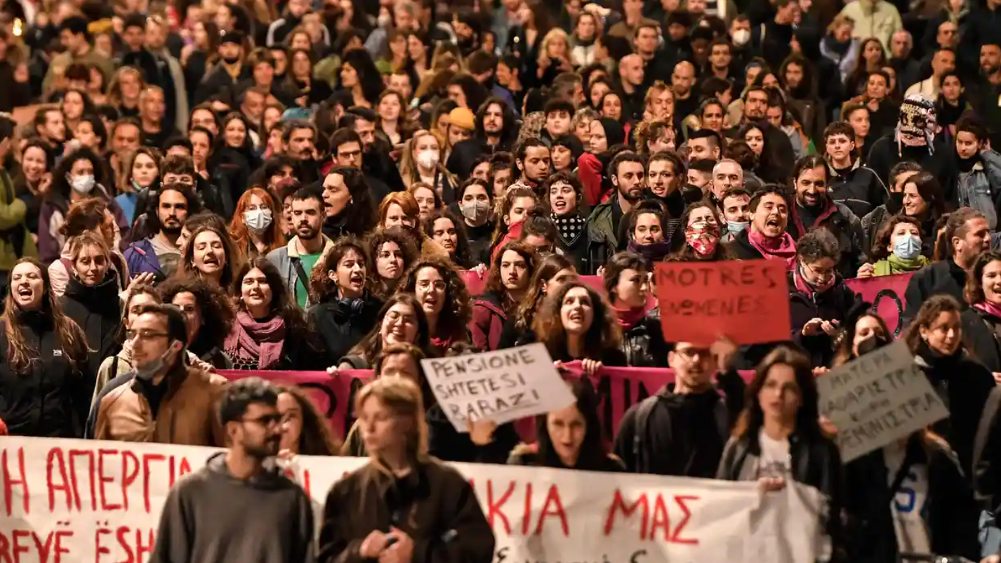 Over 60,000 people attend protests in Greece after deadly train crash ...