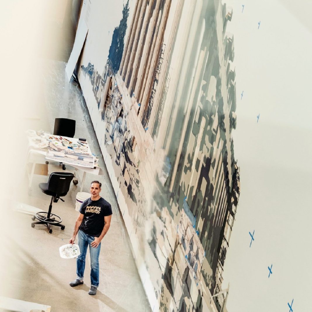 Michael Zavros creates hyper-realistic Parthenon mural for Queensland ...