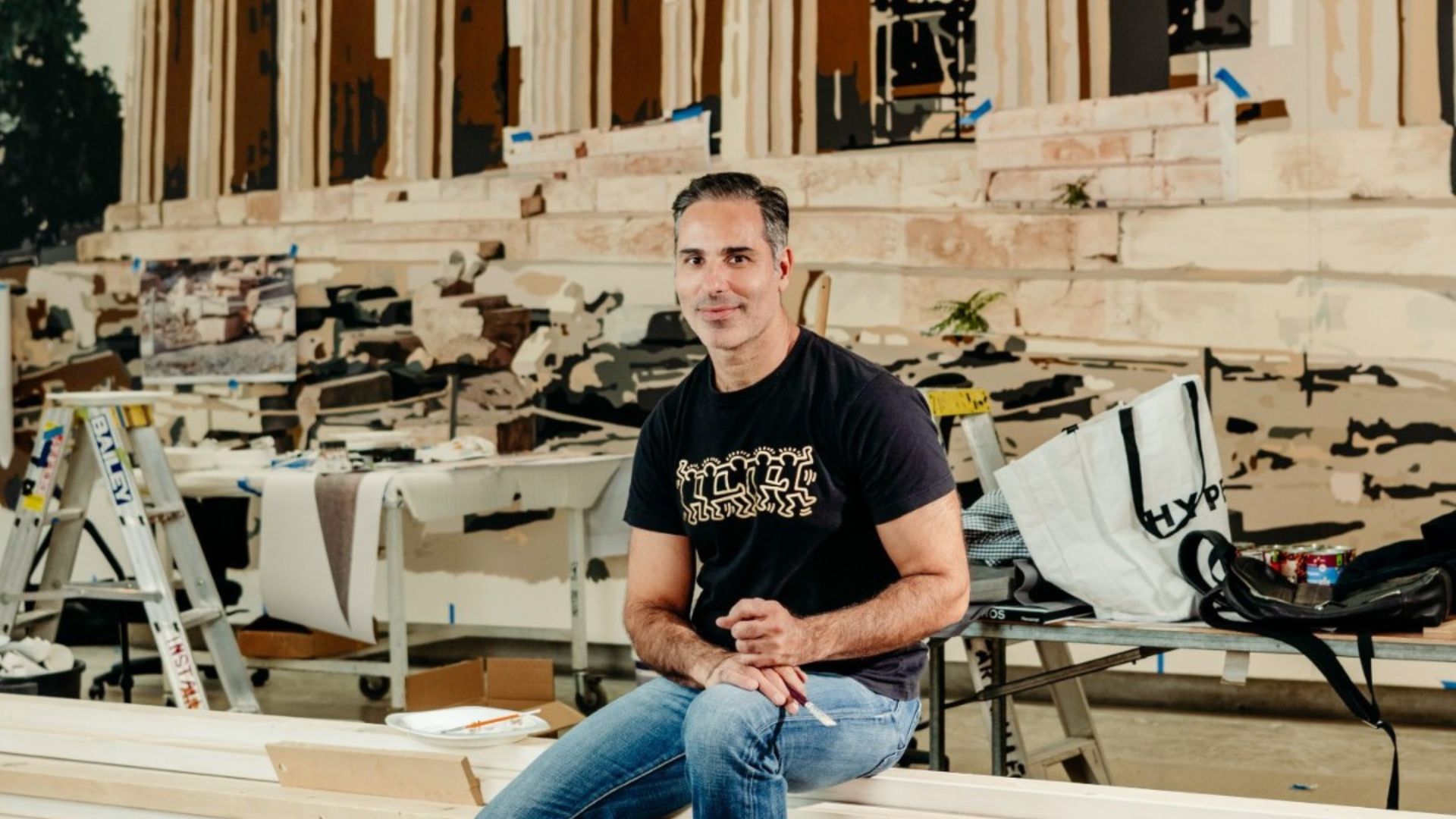 Michael Zavros creates hyper-realistic Parthenon mural for Queensland ...