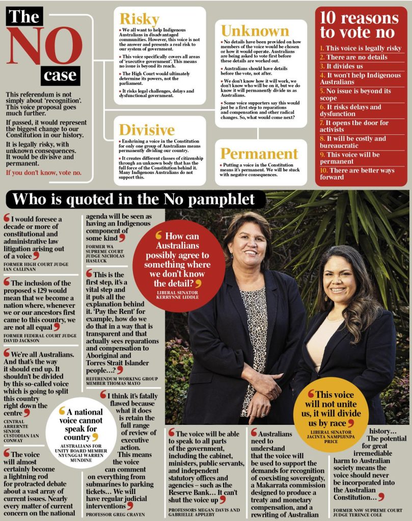 Yes or No: Indigenous Voice to Parliament referendum pamphlets released ...