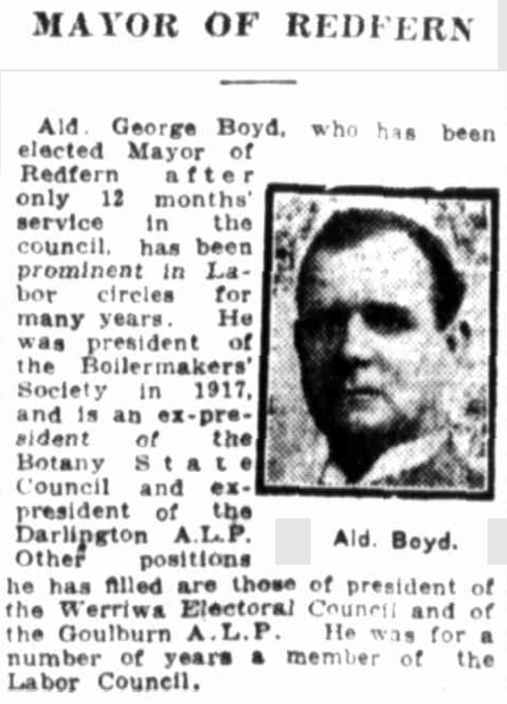 George Boyd - SYDNEY'S ALDERMEN