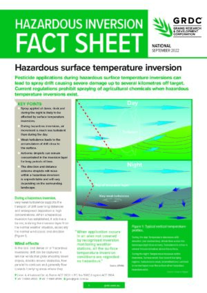 Hazardous inversions and spray drift - WeedSmart