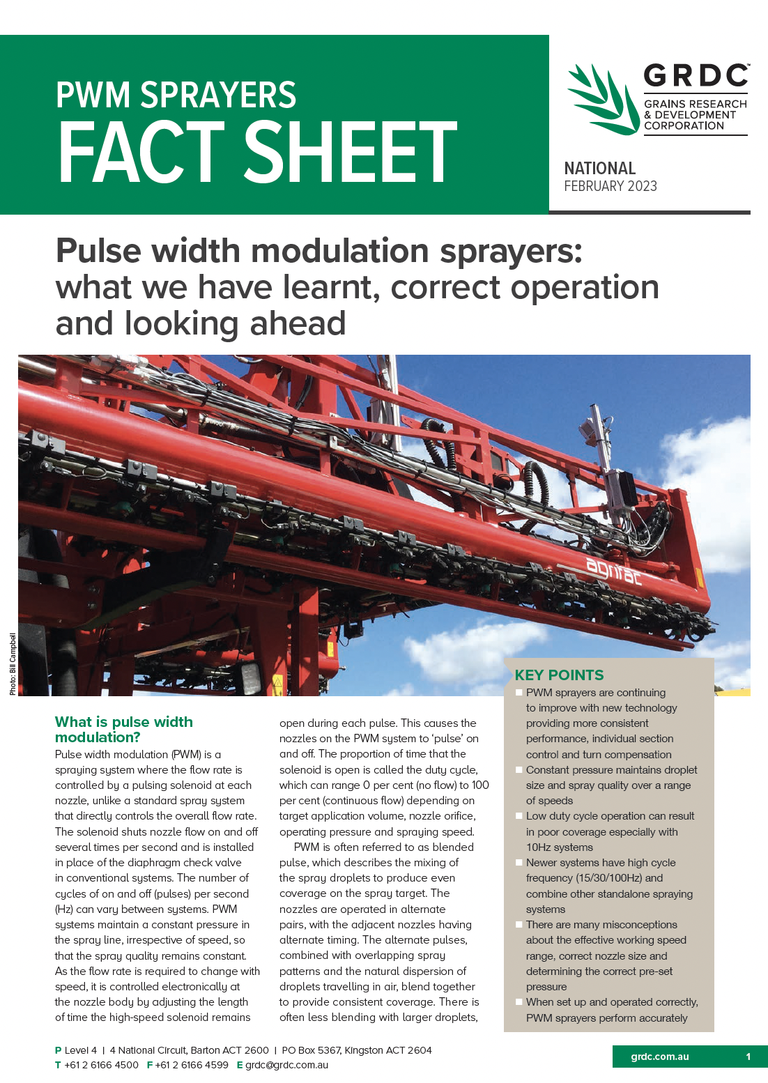 Pulse width modulation (PWM) sprayers - WeedSmart