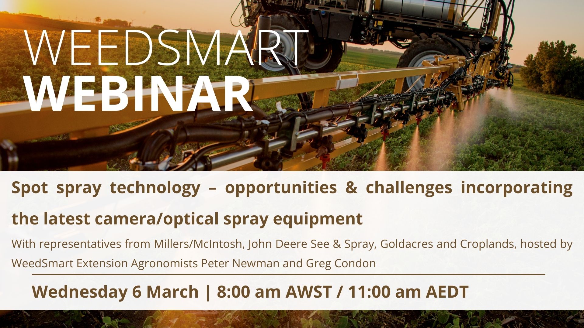 Webinar: Spot Spray technology – opportunities & challenges ...