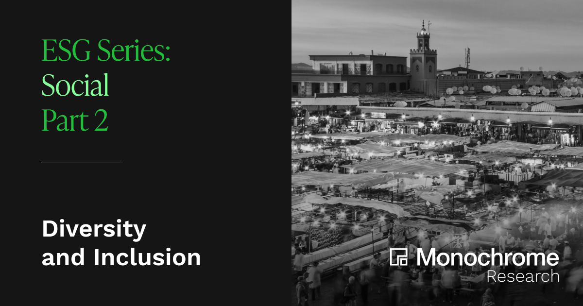 ESG Series - Social Part 2: Diversity and Inclusion | Monochrome Research