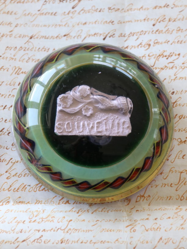 Pair of rare antique glass paperweights – European Antiques