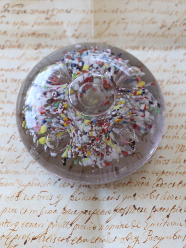 Pair of rare antique glass paperweights – European Antiques