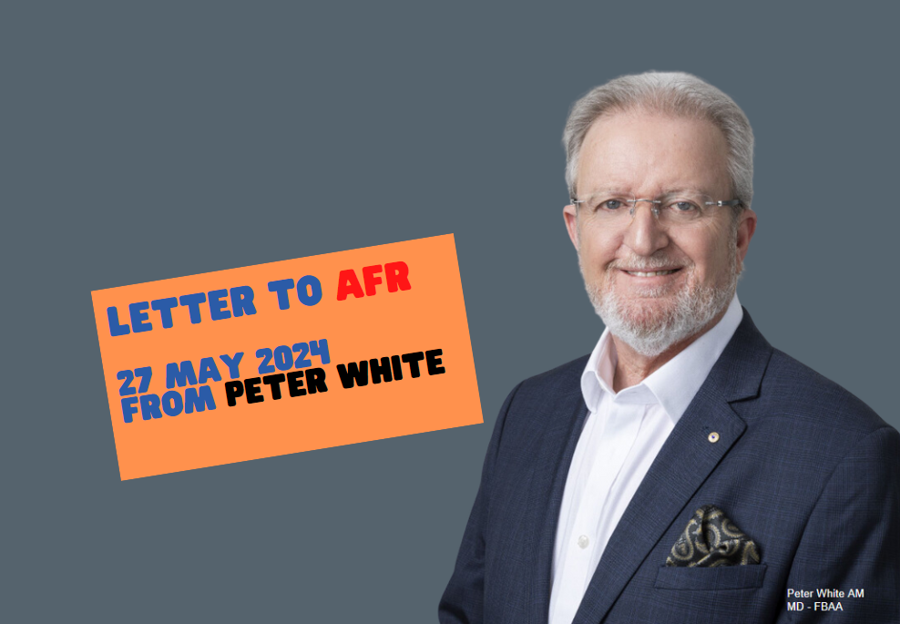 Letter to AFR from FBAA | Finance & Coffee