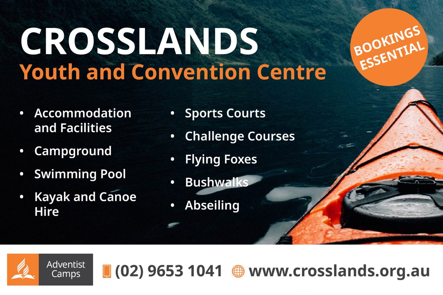 Crosslands Youth & Convention Centre - Cabins & camspsite in Sydney
