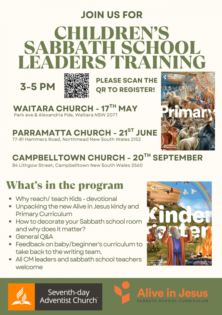 Children's Sabbath School Training - Seventh-day Adventist Church in Sydney