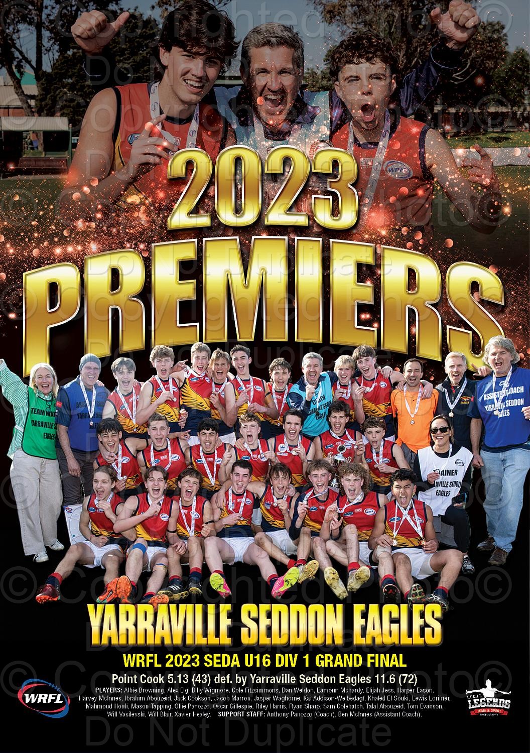2023 Junior Premiership Posters - Premiers - Local Legends Team & Sport ...