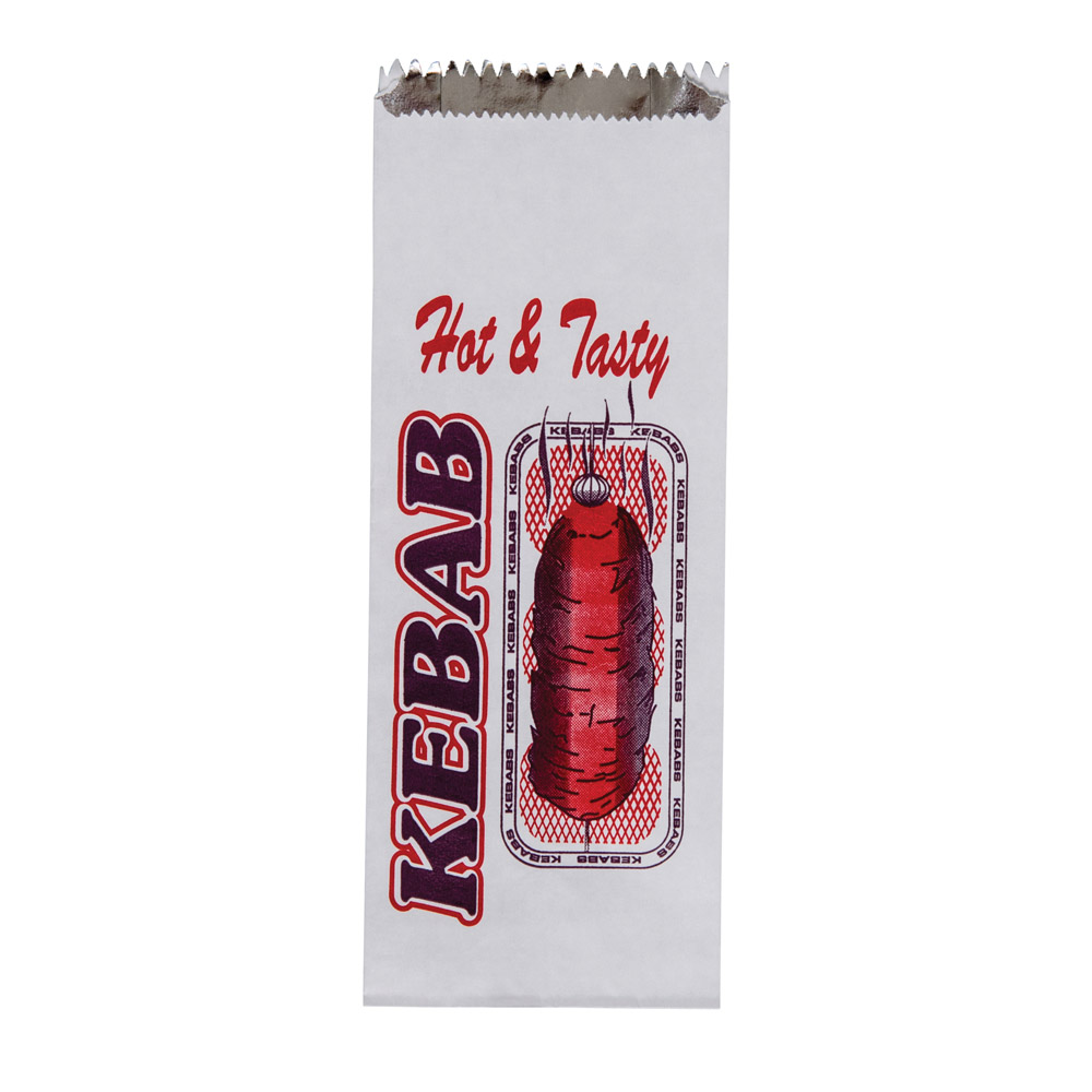 Product: Printed Foil Lined Paper Kebab Bag
