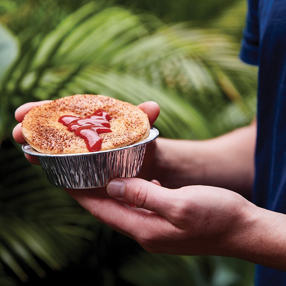 Product: 200mL Single Serve Round Perforated Foil Pie Case