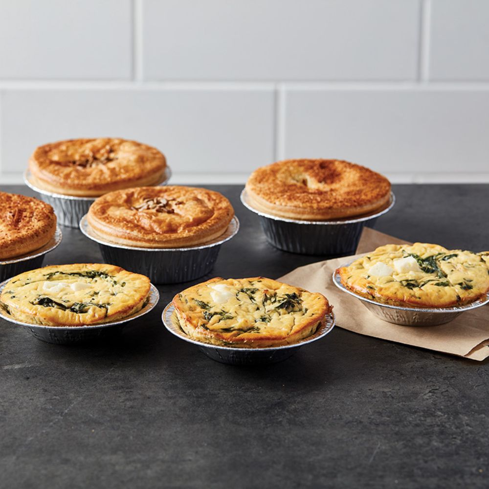 Product: 100mL Medium Round Perforated Base Foil Pie Case