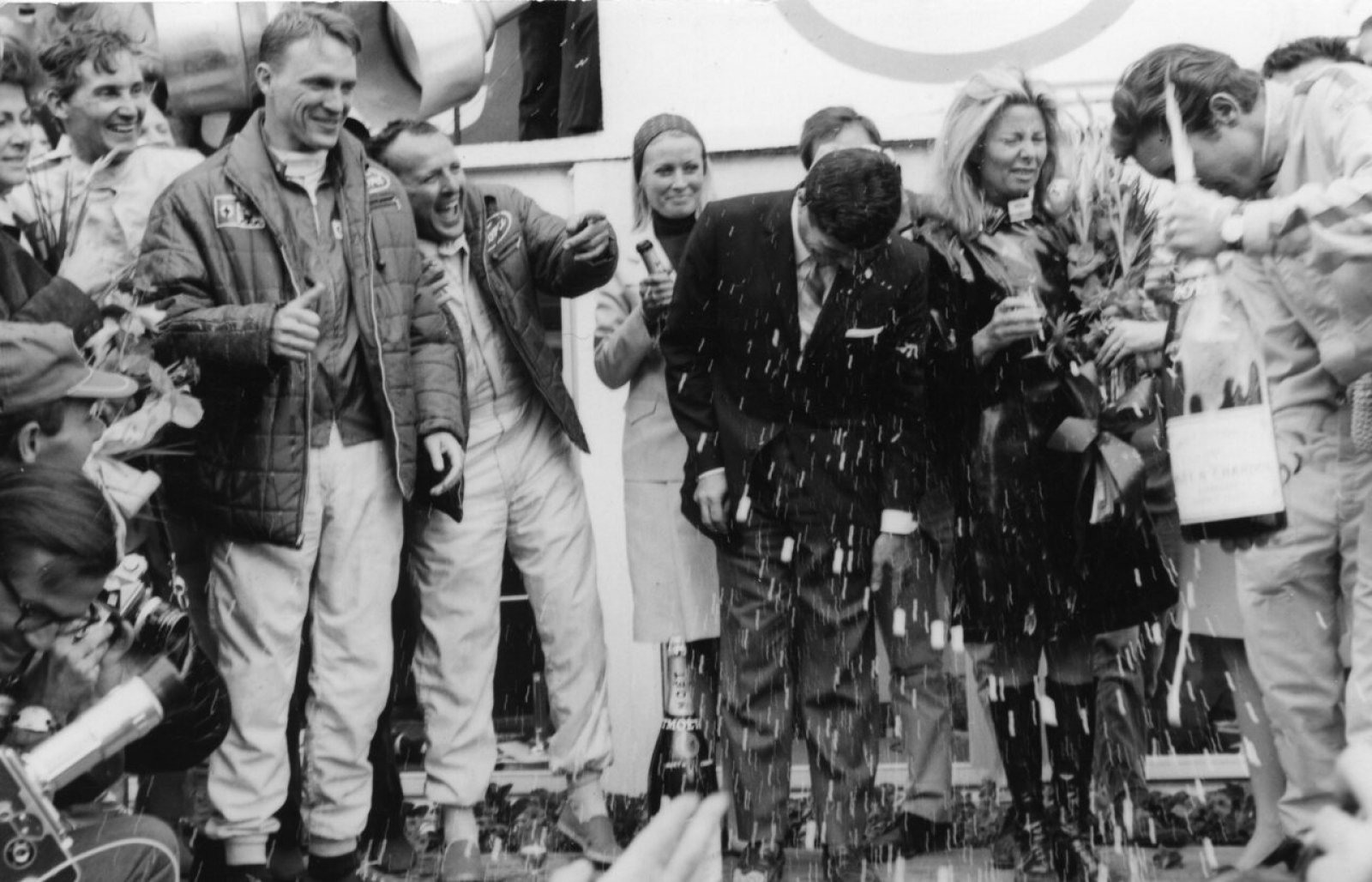 When the champagne spray tradition began - Repco Garage