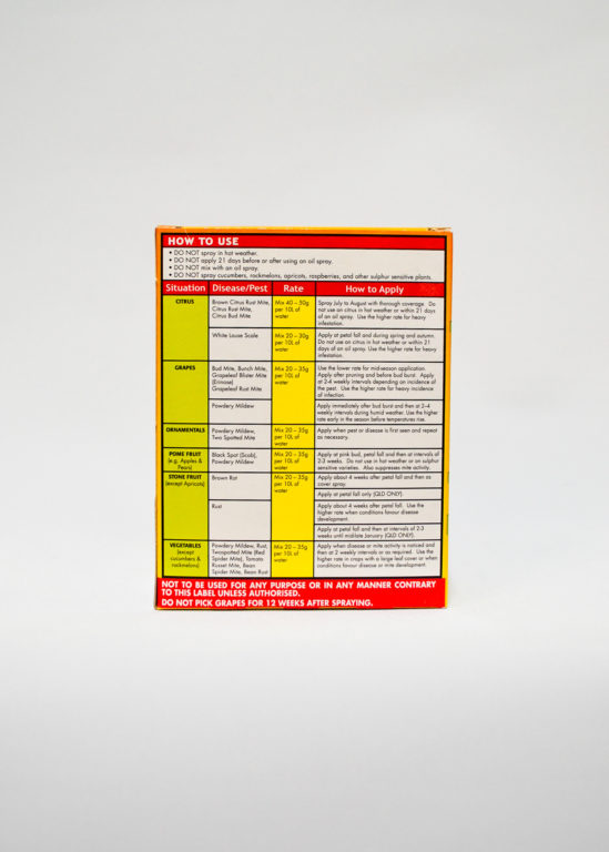 Fungicide and Miticide - Wettable Sulphur - Searles - Guildford Garden ...