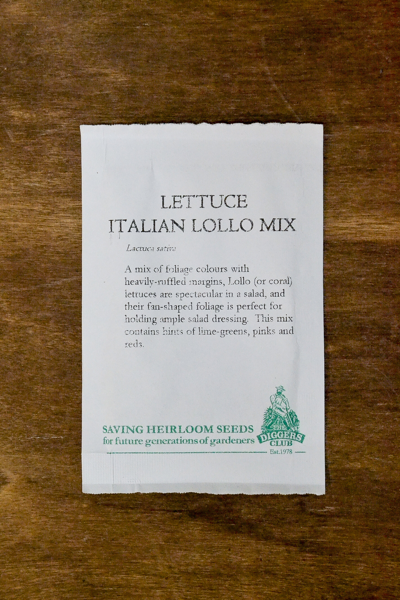 Lettuce - Italian Lollo Mix - Diggers Seeds - Guildford Garden Centre