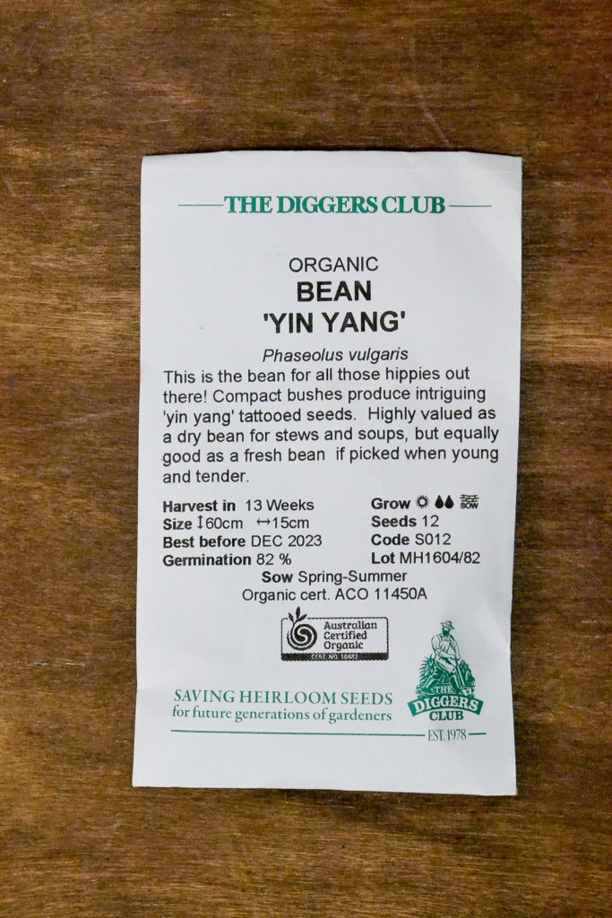 Bean - Yin Yang - Diggers Seeds - Guildford Garden Centre