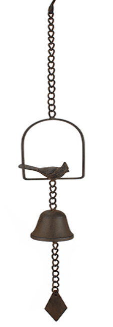 Bell - Bird On Perch Wind Chime - Cast Iron - Guildford Garden Centre