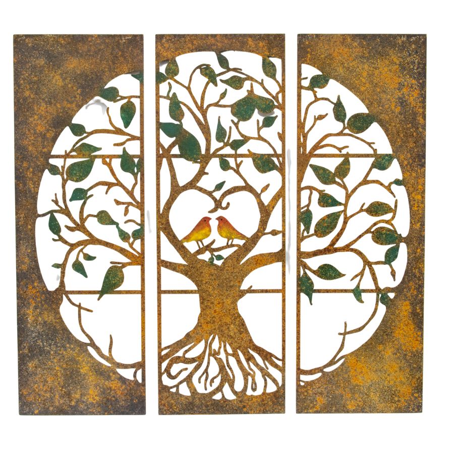 Wall Art - Tree Of Life 3 Panels - Metal - Guildford Garden Centre
