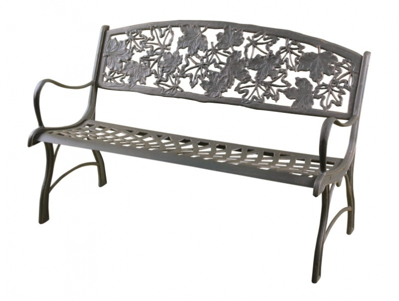 Bench - Maple Leaf - Cast Iron - Guildford Garden Centre