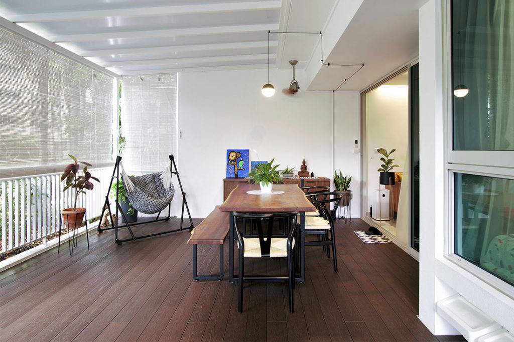 A breezy apartment patio designed for working from home | Lookbox Living