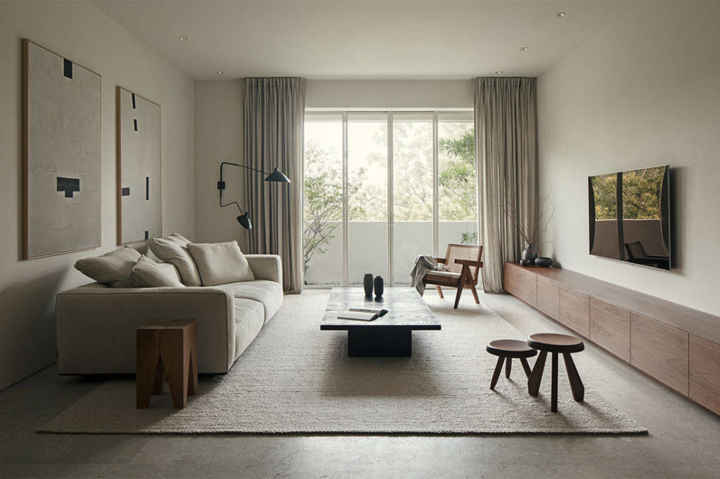 Stepping into comfort in an apartment made just right for a young ...