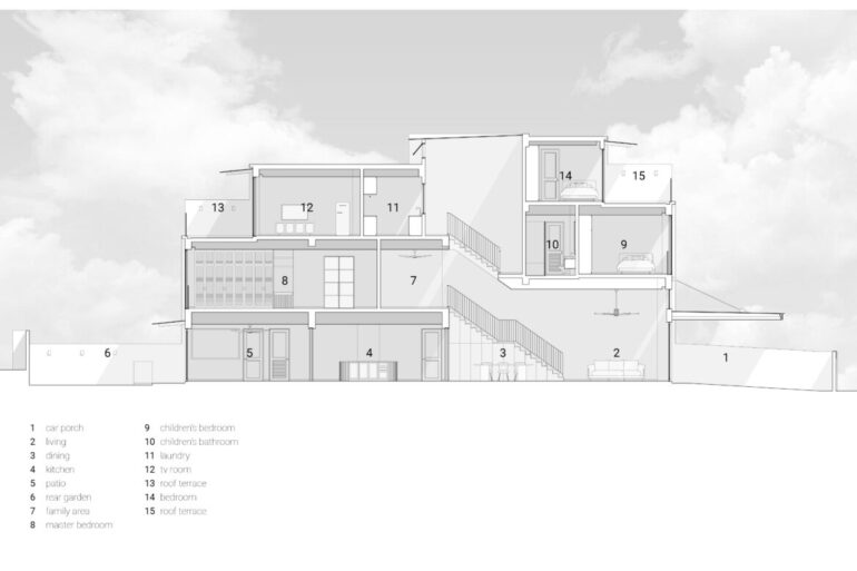 A skylight enlivens this terrace house | Lookbox Living