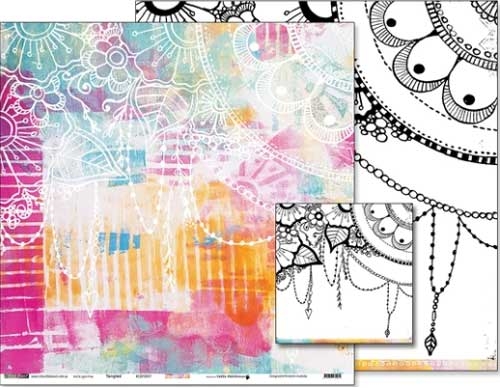 Bee Arty Untangle Collection - Tangled 12x12 Paper