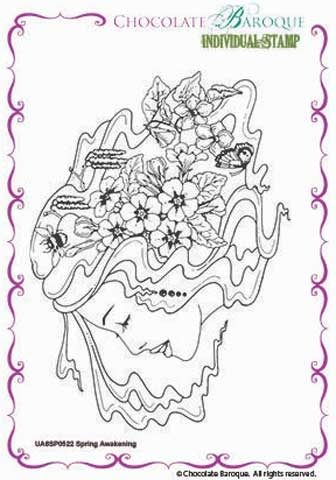 Chocolate Baroque A6 Unmounted Stamp - Spring Awakening