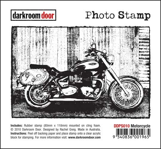 Darkroom Door Photo Stamp - Motorcycle