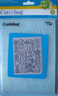 Cuttlebug Embossing Folder - Christmas Countdown