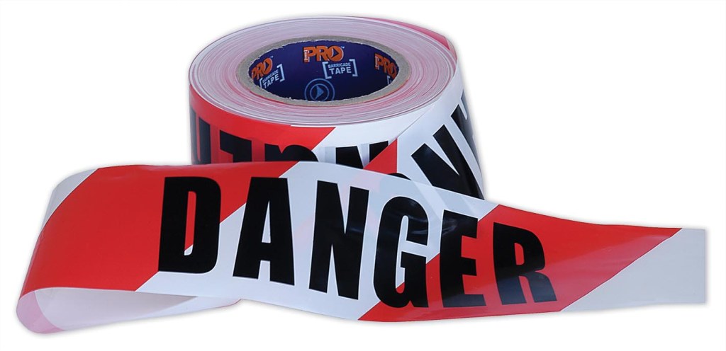 Danger Tape 75mm x 100m - Safety Tape & Bunting - Safety Zone Australia