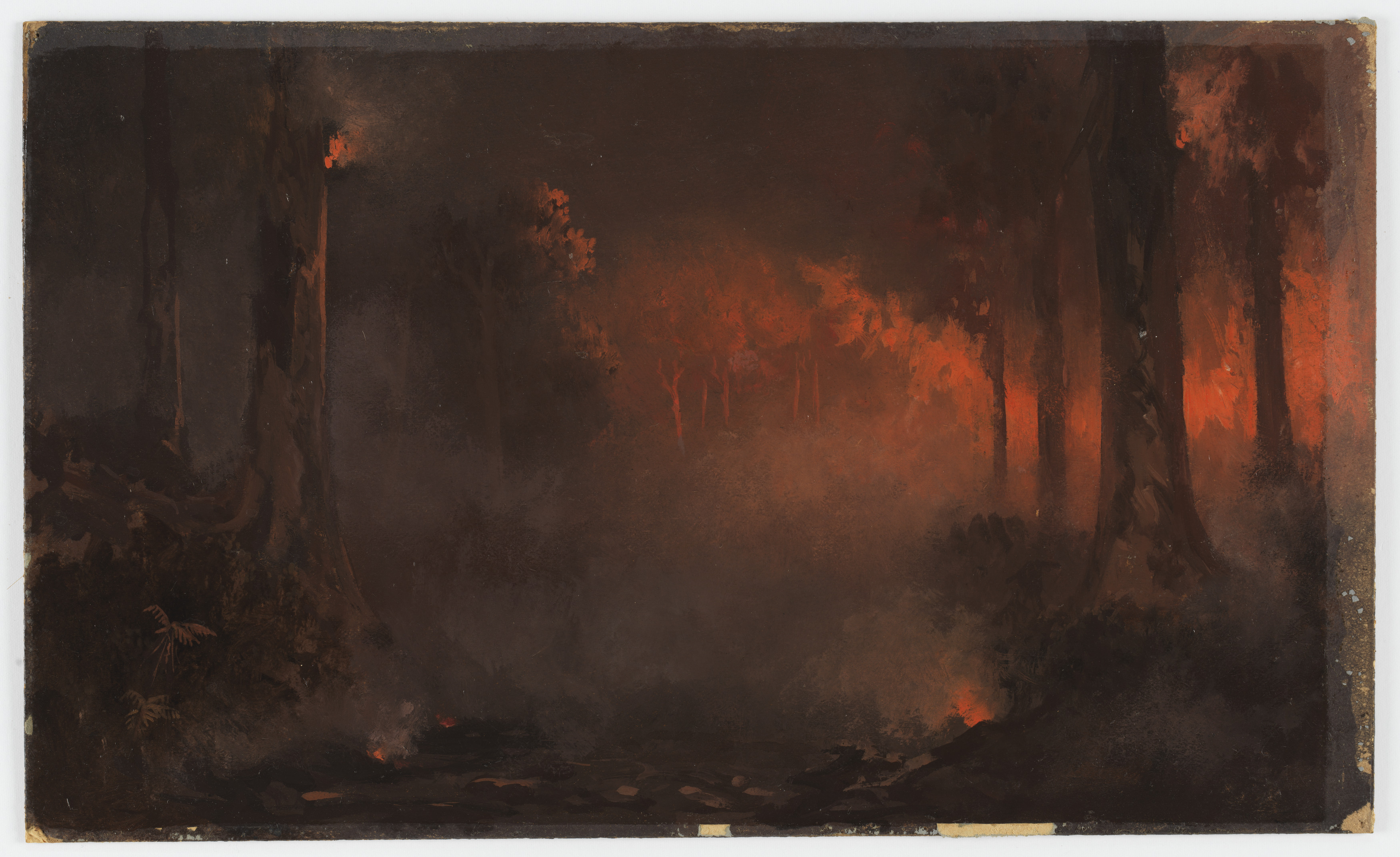 Paintings from the Collection: Bush fire [a view at night] | Gallery ...