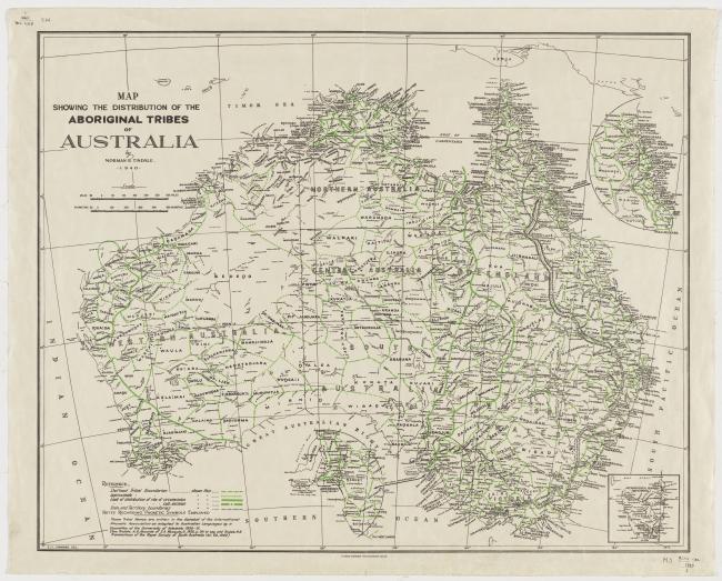 Map Rooms: Map showing the distribution of the Aboriginal tribes of ...