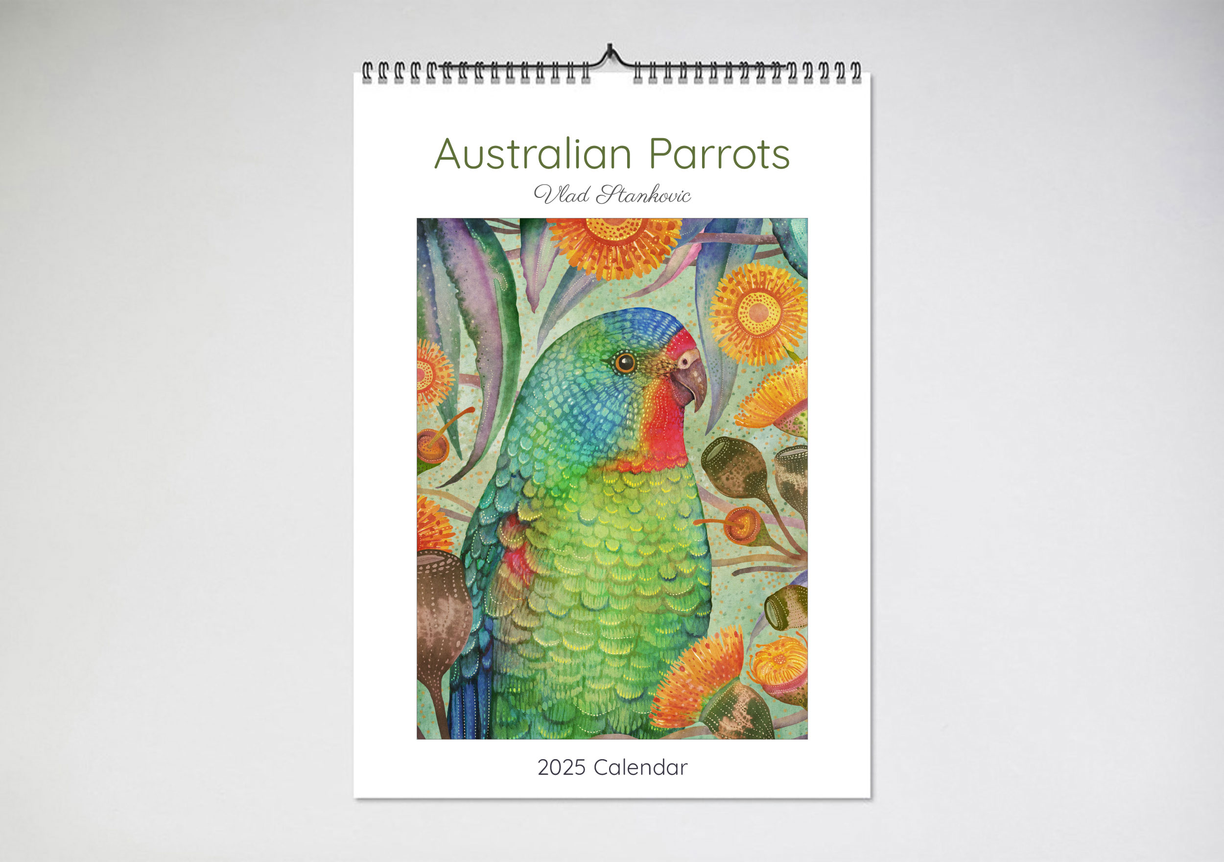 Australian Parrots Calendar 2025 - Library Shop - State Library of NSW
