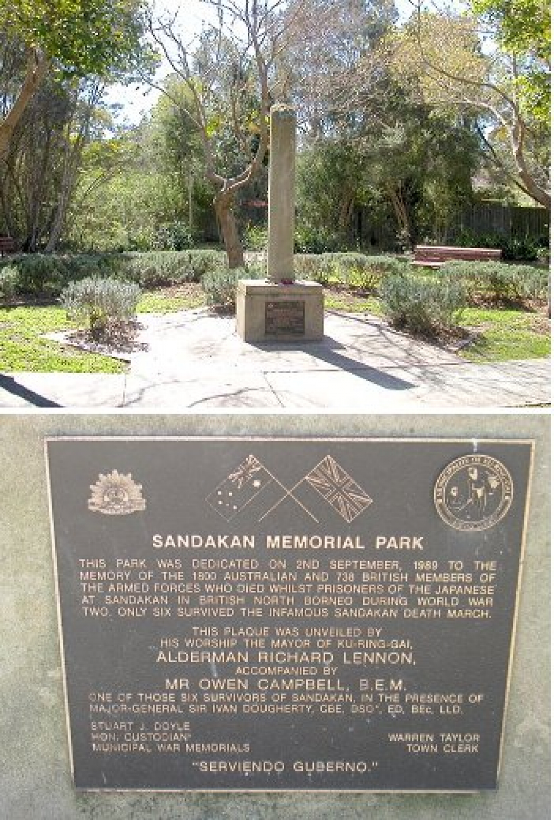Sandakan Memorial Park, Turramurra | NSW War Memorials Register